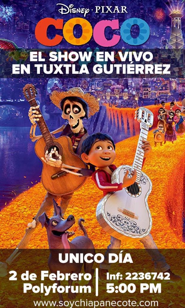 COCO: El espectáculo en vivo en Tuxtla Gutiérrez, Chiapas